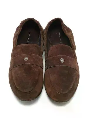 Tory Burch Double T Suede Loafers