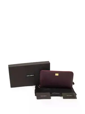 Dolce & Gabbana Logo-plaque Zip-around Clutch Bag