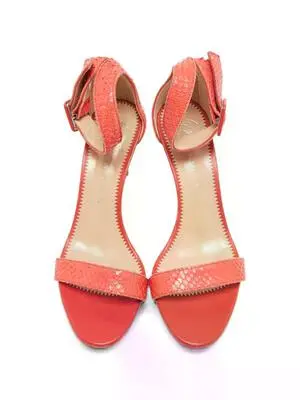 GIUSEPPE ZANOTTI Neyla Snakeskin-effect Ankle-strap Sandals - Orange
