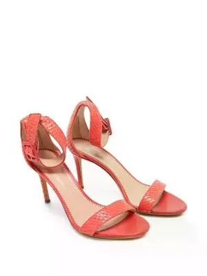 GIUSEPPE ZANOTTI Neyla Snakeskin-effect Ankle-strap Sandals