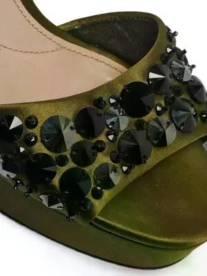 Miu Miu Crystal-embellished Ankle-strap Sandals