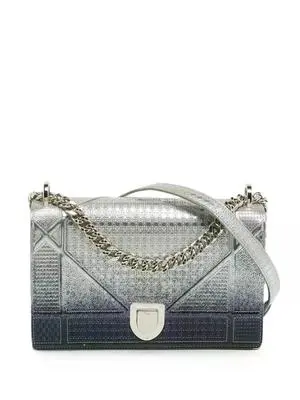 Dior Medium Diorama Microcannage Shoulder Bag - Silver