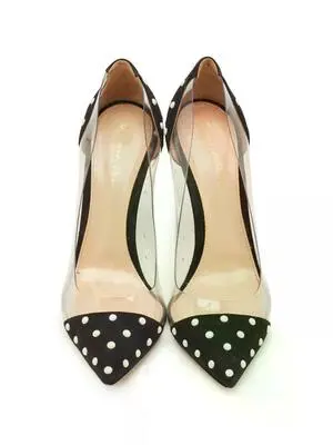 GIANVITO ROSSI Plexi Studded Pumps - White