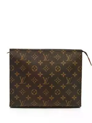 LOUIS VUITTON Monogram-pattern Clutch Bag - Brown