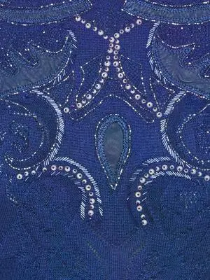 Roberto Cavalli Embroidered Stretch-knit Mini Dress