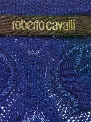 Roberto Cavalli Embroidered Stretch-knit Mini Dress