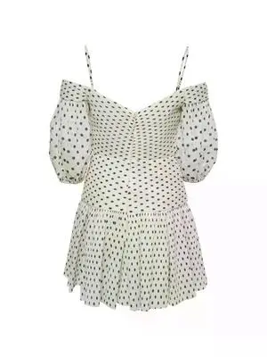 Zimmermann Polka-dot Plissé Mini Dress