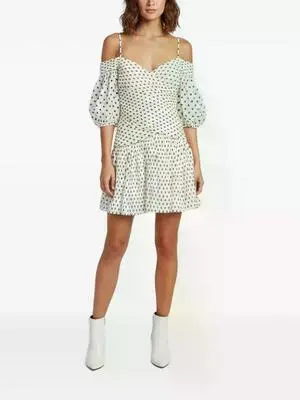 Zimmermann Polka-dot Plissé Mini Dress