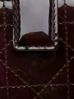 Dior 2021 Gusset Cannage Patent Leather Card Holder