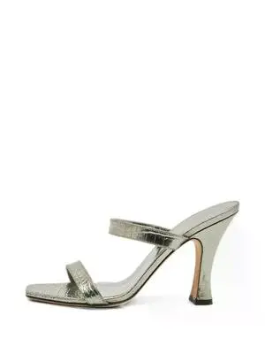 Paris Texas Croc-embossed Open-toe Sandals