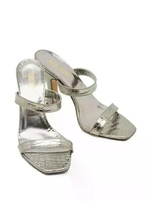 Paris Texas Croc-embossed Open-toe Sandals