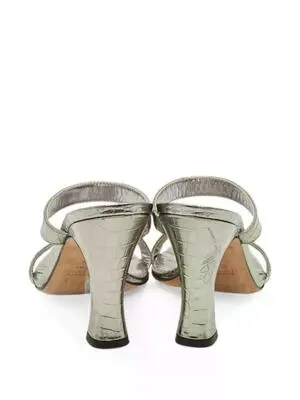 Paris Texas Croc-embossed Open-toe Sandals