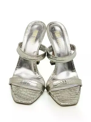 Paris Texas Tone Croc-embossed Open-toe Heeled Sandals