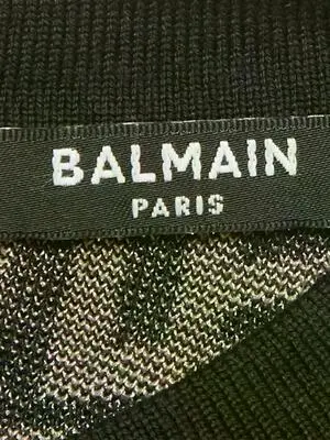 Balmain Monogram Knitted Midi Dress