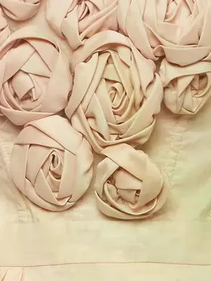 Elisabetta Franchi Rose-appliqué Gabardine Dress