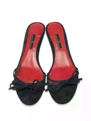 Carolina Herrera Bow-detail Suede Sandals