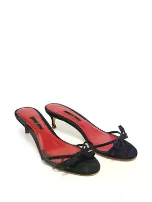 Carolina Herrera Bow-detail Suede Sandals