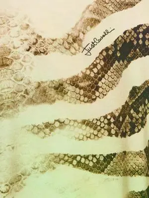 Just Cavalli Snakeskin-print Long-sleeve Top