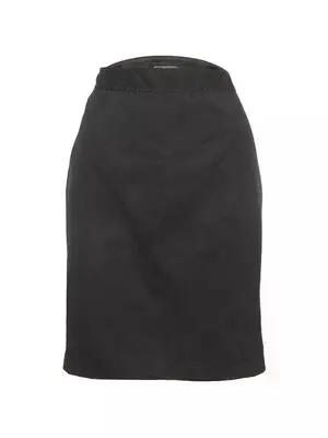 Versace Embroidered Pencil Midi Skirt - Black