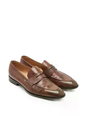 LOUIS VUITTON Ombre-effect Leather Penny Loafers