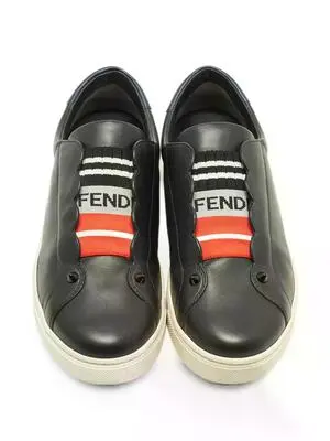 Fendi Rockoclick Scalloped Slip-on Sneakers