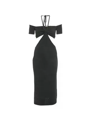 Cult Gaia Halterneck Cut-out Knit Midi Dress