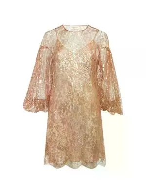 Zimmermann Round-neck Mini Dress - Pink