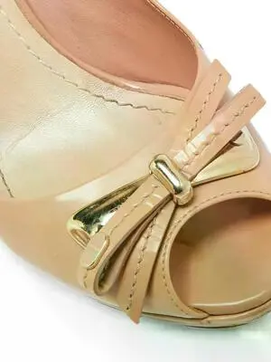Dior Bow Peep-toe Pumps