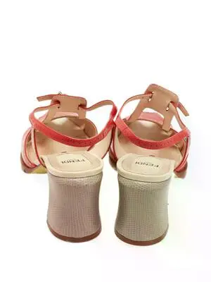 Fendi Chameleon Lizard-embossed Sandals