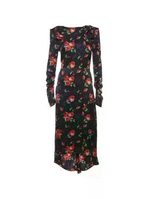 Magda Butrym Floral-print Jacquard Midi Dress