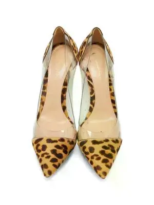 GIANVITO ROSSI Plexi Leopard-print Pumps