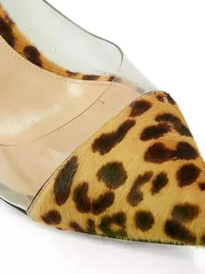 GIANVITO ROSSI Plexi Leopard-print Pumps