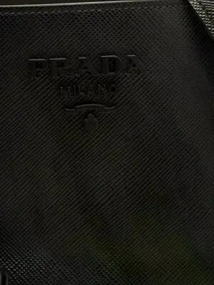 Prada Medium Saffiano Leather Tote Bag - Black