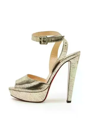 CHRISTIAN LOUBOUTIN Louloudancing Ankle Strap Sandals - Gold