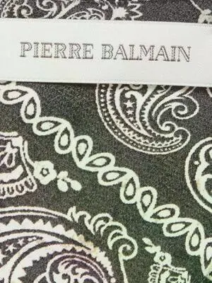 Pierre Balmain Paisley Print Sleeveless Blouse