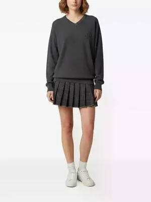 Balenciaga Pleated Long-sleeve Mini Dress