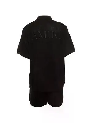 Amiri Sheer-panel Knit Shirt And Shorts Set