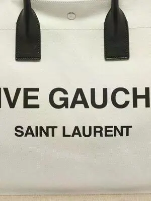 Saint Laurent Rive Gauche Canvas Tote Bag