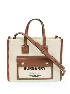 Burberry Mini Freya Tote Bag - Neutrals