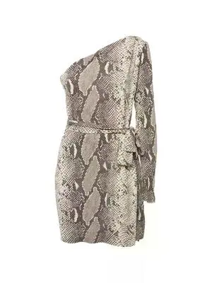 Diane Von Furstenberg One-shoulder Mini Wrap Dress