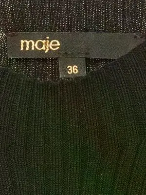 Maje Knitted Cut-out Midi Dress