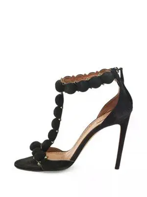 Alaïa Bombe T-strap Sandals - Black
