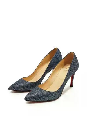 CHRISTIAN LOUBOUTIN Pigalle Follies Pointed-toe Heeled Pumps - Blue