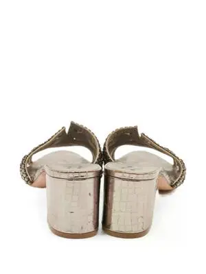 GINA Loren Crystal-embellished Sandals