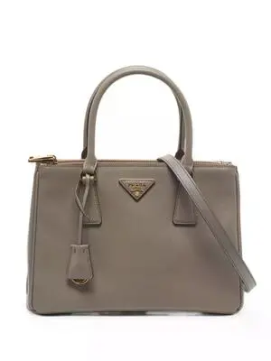 Prada Medium Galleria Saffiano-leather Tote Bag - Neutrals