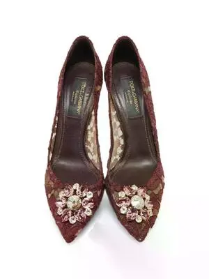 Dolce & Gabbana Crystal-embellished Pumps - Red