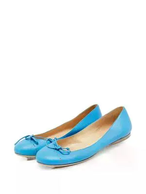Fendi Bow-detail Ballet Flats - Blue