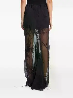 ANN DEMEULEMEESTER Sheila Embroidered Crepon Skirt