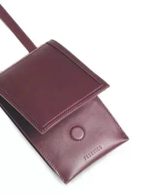Peserico Calf Leather Foldover Crossbody Mini Bag