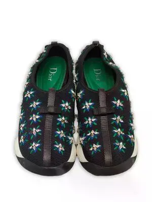 Dior Fusion Crystal-embellished Sneakers - Black